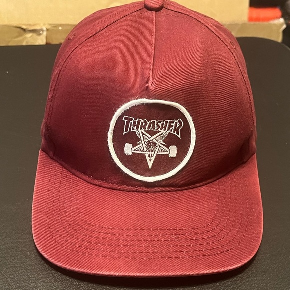 Thrasher | Accessories | Thrasher Skateboarding Maroon Snapback Cap Hat ...